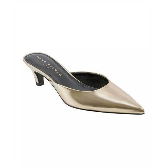 Marc Fisher | Shoes | New Marc Fisher Womens Rosa Mule In Gold Mirror ...